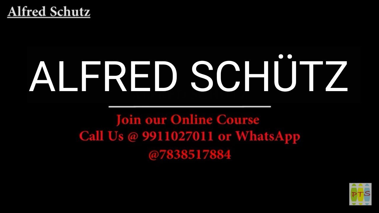 ALFRED SCHÜTZ - YouTube