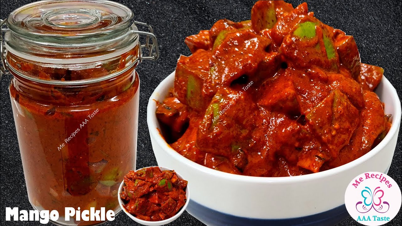 Mango Pickle Mangalore Style | Ambyache Lonche | Spicy Mango Pickle ...