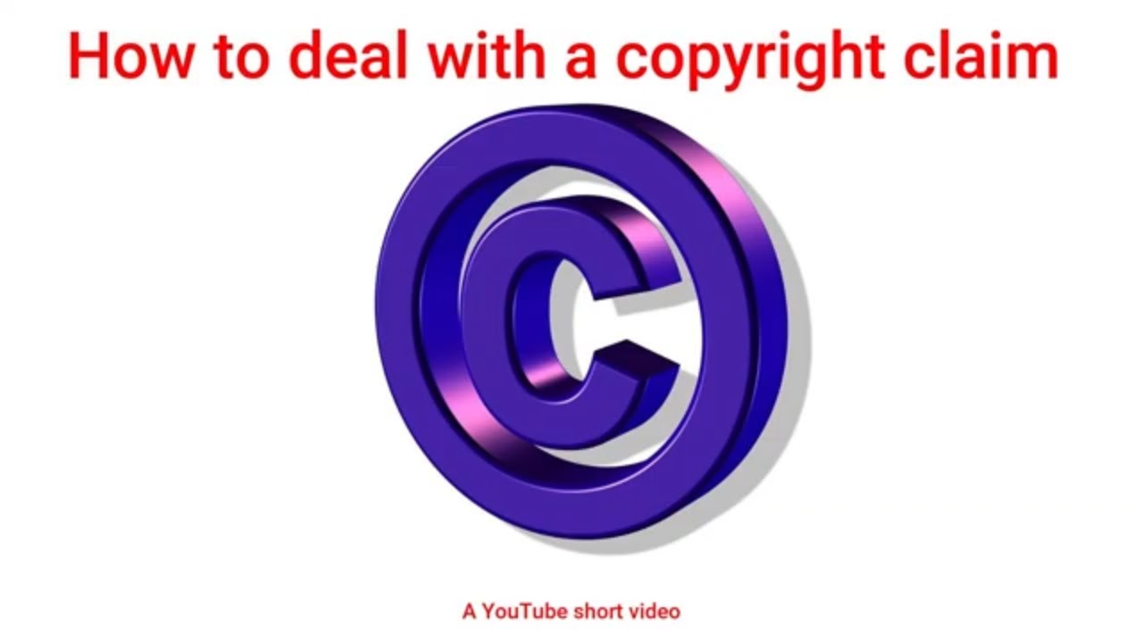 How to deal with a copyright claim - YouTube