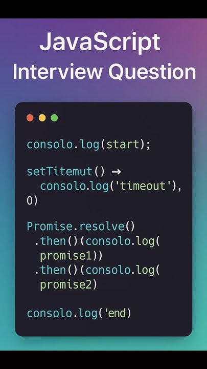 JavaScript setTimeout vs Promise Explained with Execution Order! | Tricky Interview Question # ...