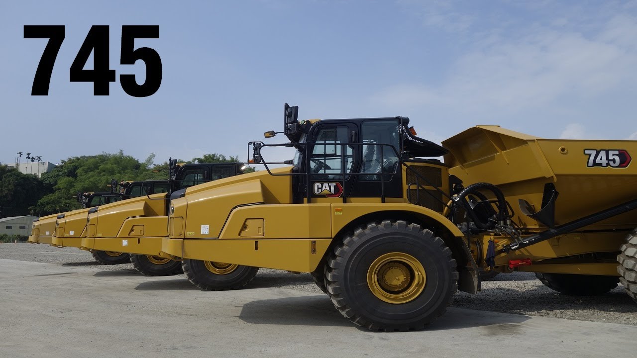 Cat 745 Articulated Truck Delivery - YouTube