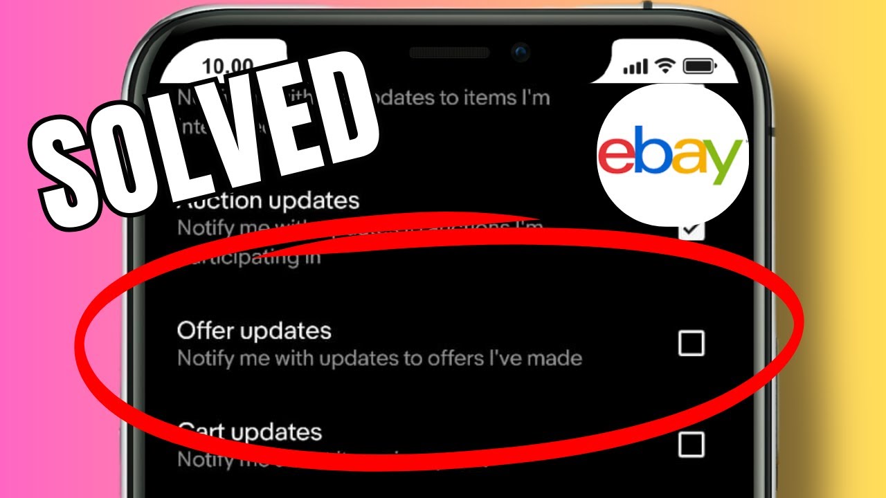 How to stop receiving offer updates on eBay - YouTube