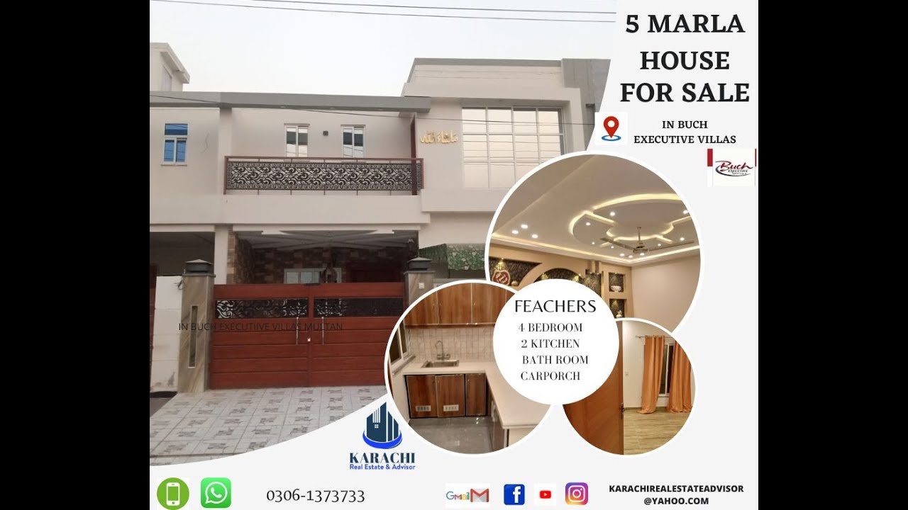 Buch Villas Multan 5 Marla Brand New Luxury House for Sale - YouTube