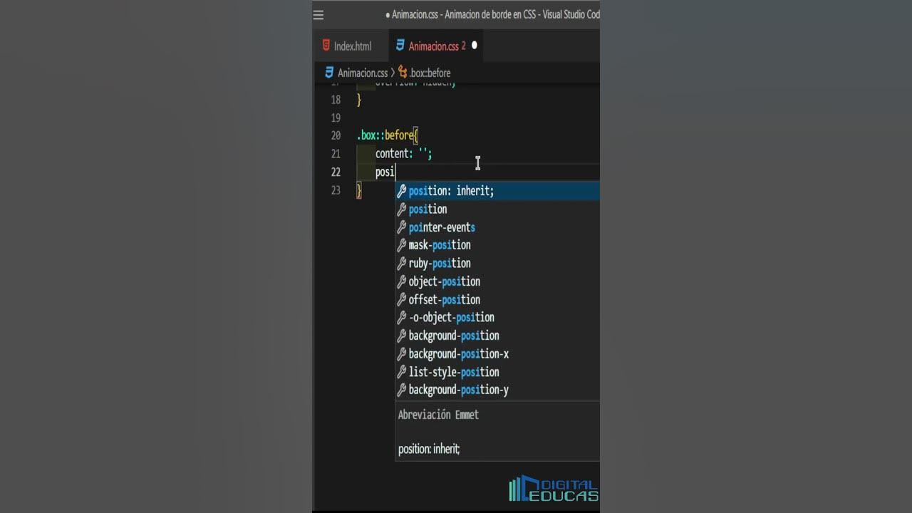 Cómo crear bordes animados con html y css #videosshorts #shorts #short - YouTube