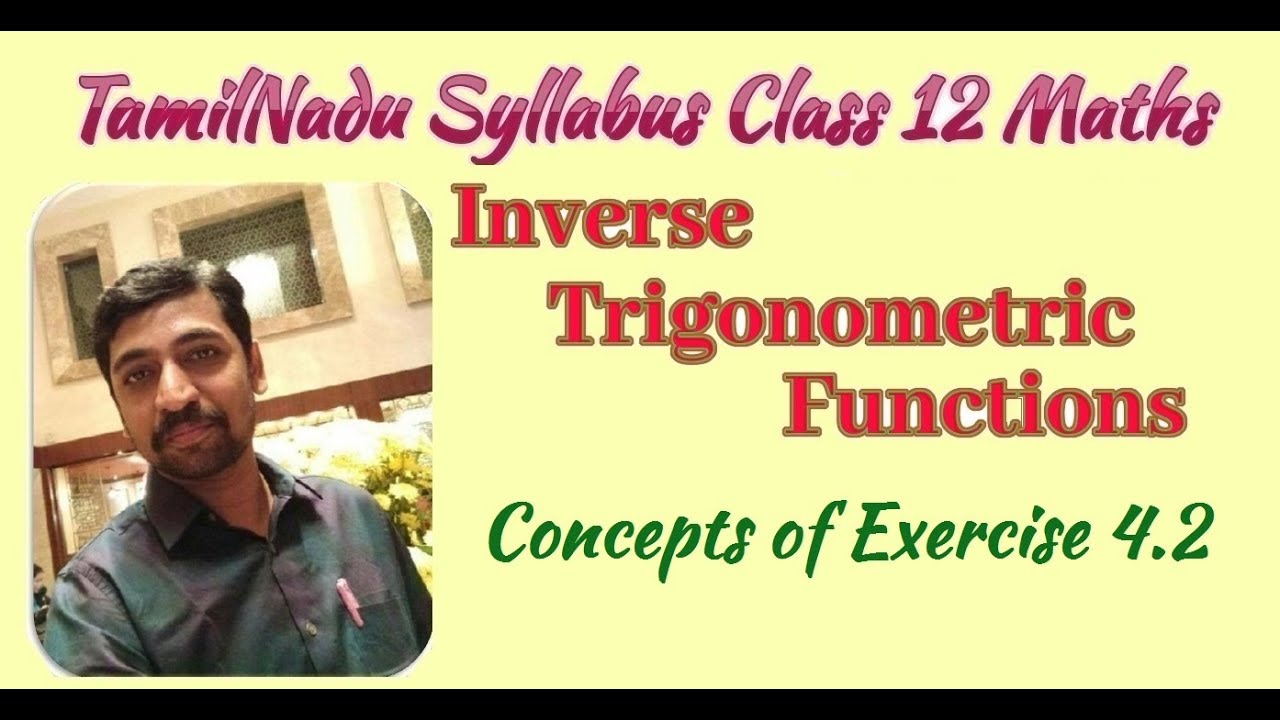 Class 12 Maths The Cosine Function and Inverse Cosine Function Exercise ...