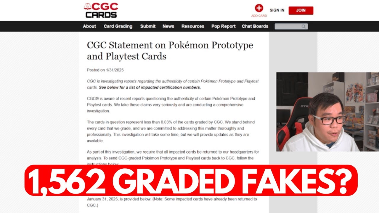 CGC Issues Statement on Fake Playtest Pokemon Cards - YouTube