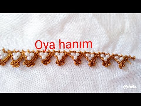 239-İncili tığ oyası yapılışı