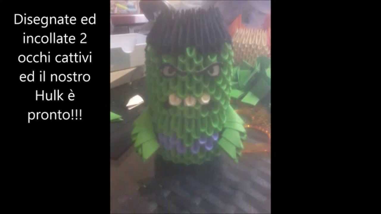 Hulk in Origami 3D - YouTube