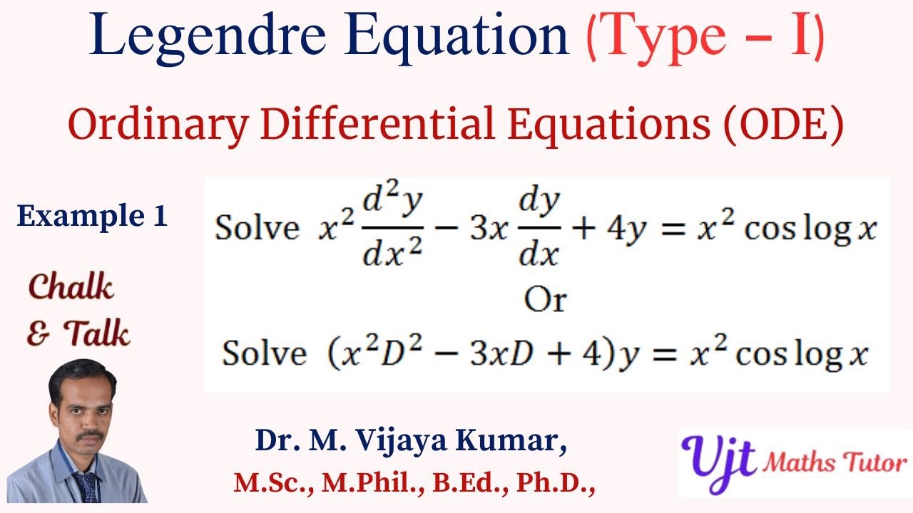 MA3303 | Ordinary Differential Equations | Legendre Equation Type 1 I ...