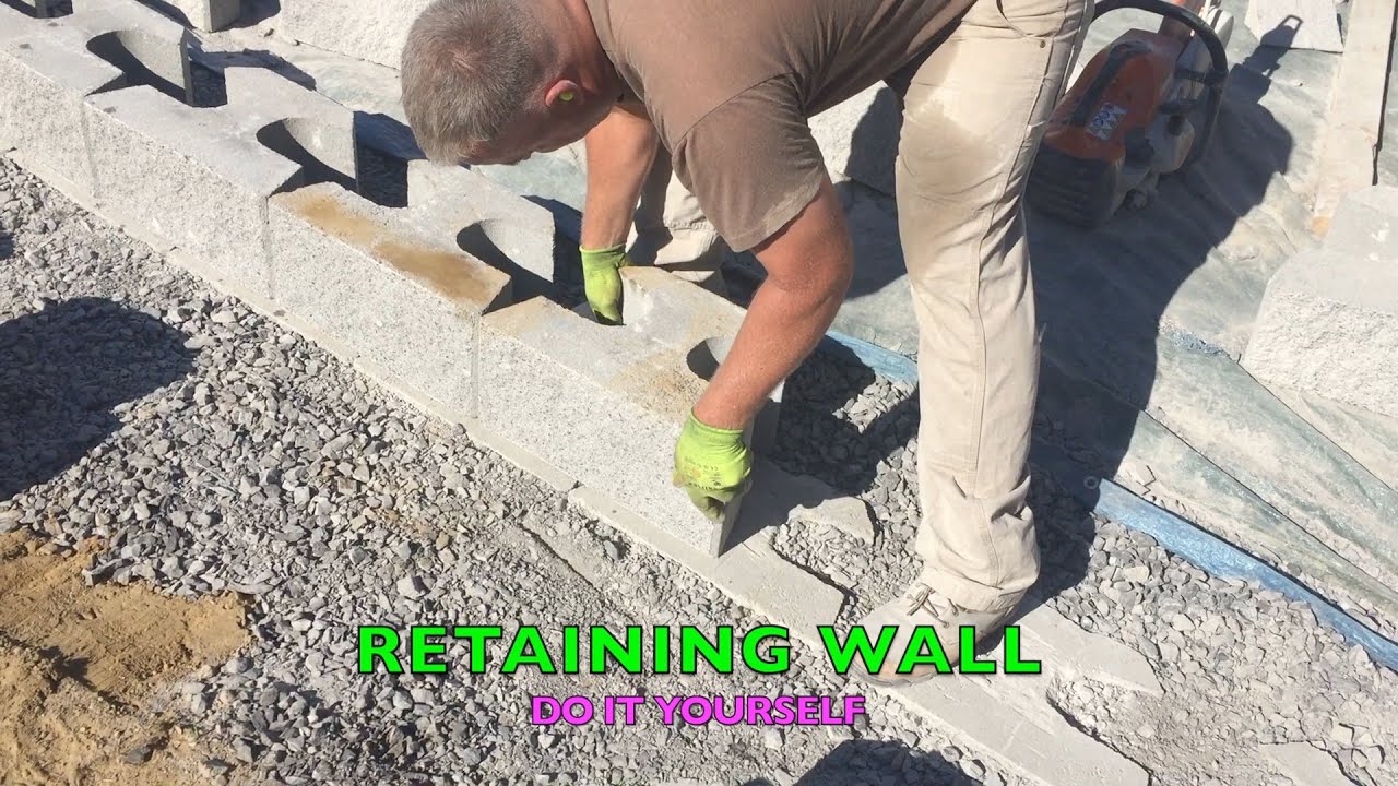 How to build a simple retaining wall that will out live you!!!!! - YouTube
