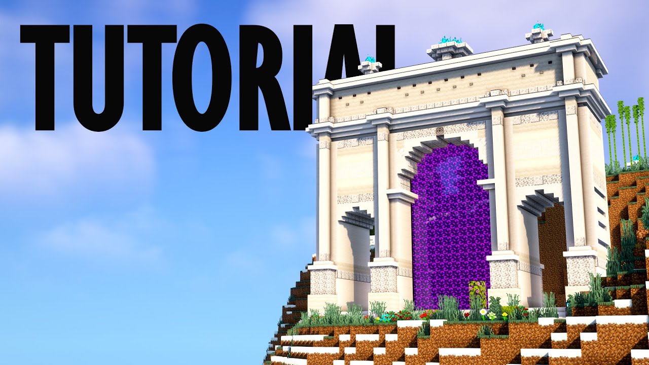 Tutorial: Minecraft Greco Roman Nether Portal - YouTube