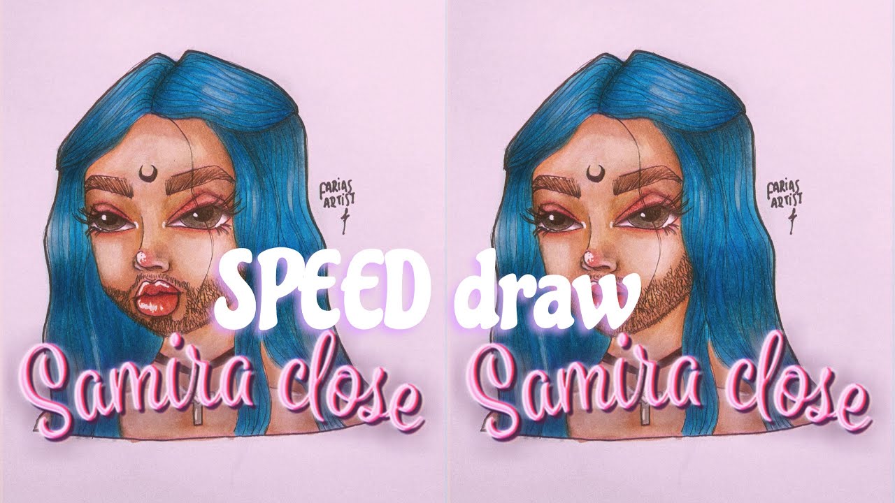 SPEED DRAWING Samira Close | fariasartist - YouTube
