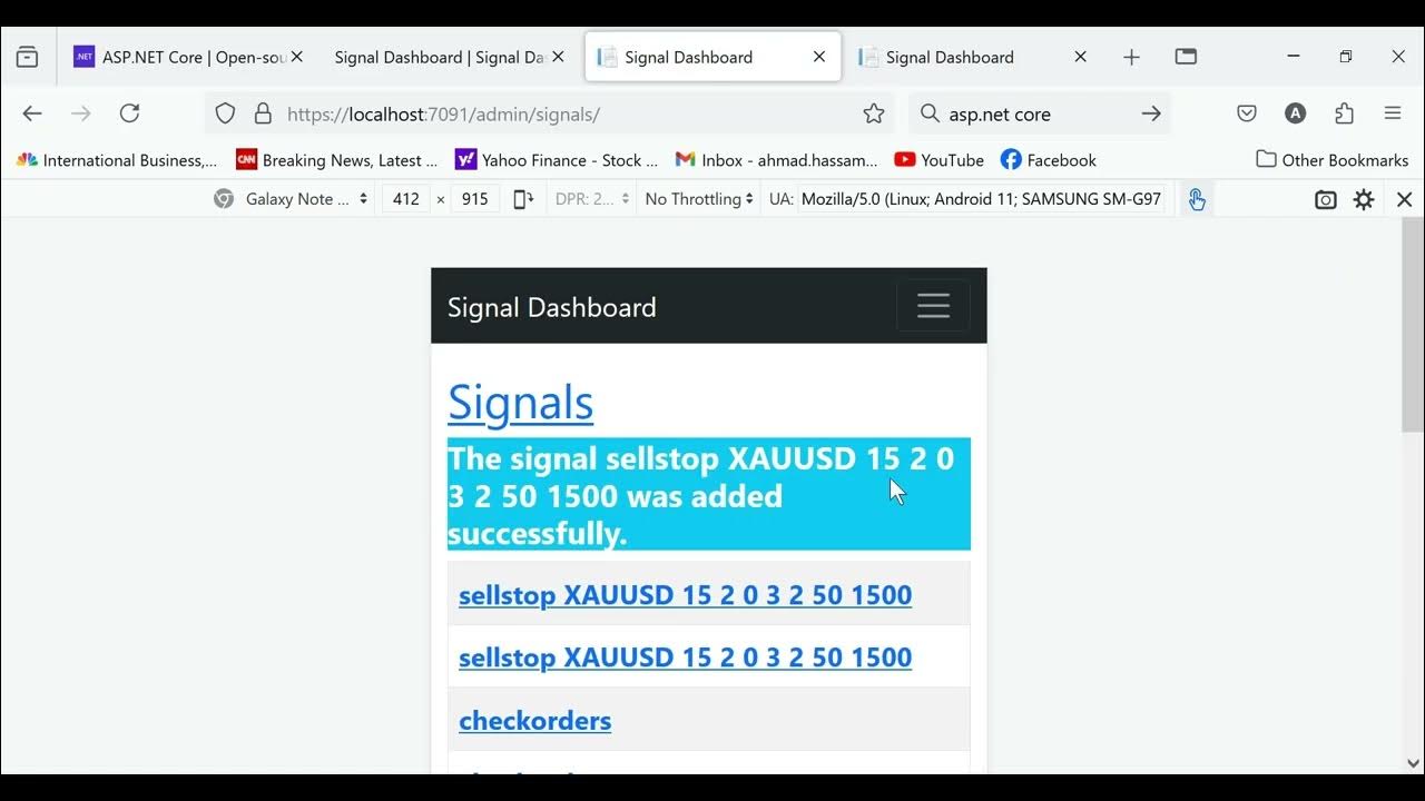 ASP NET Core Signal Dashboard For MT4 MT5 and cTrader - YouTube