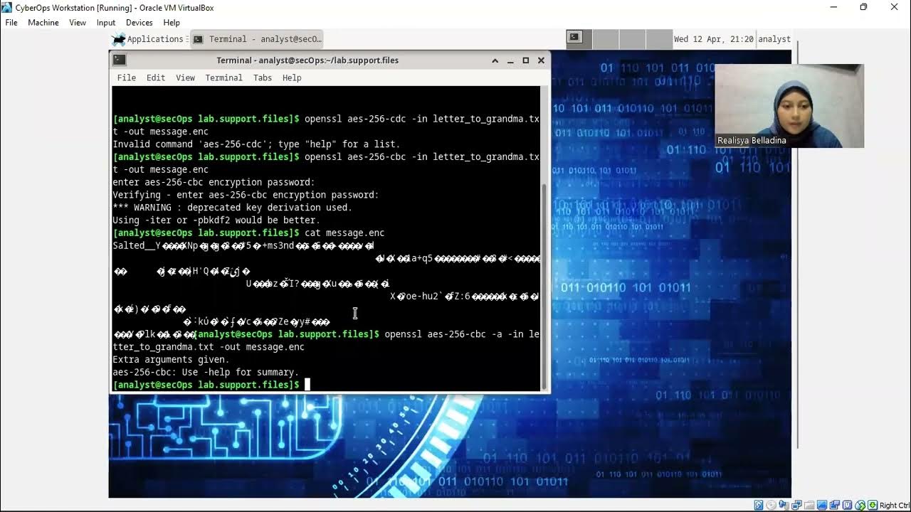 9 1 1 6 Lab Encrypting And Decrypting Data Using Openssl Youtube