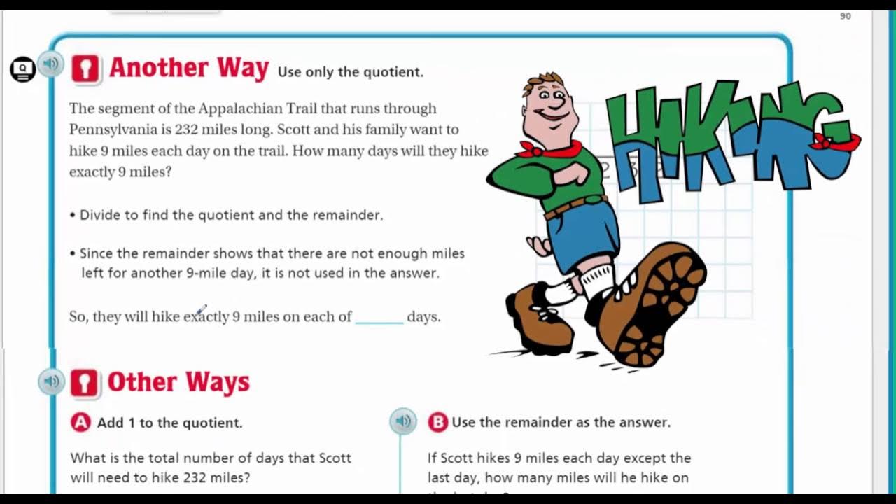 Go Math 5th Grade Lesson 2.7 Interpret the Remainder - YouTube