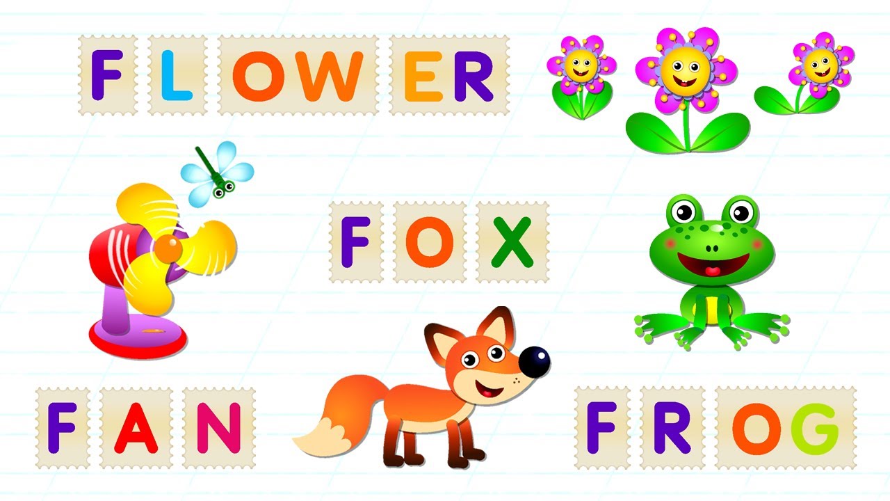 Bini ABC Phonics Academy - Letter F - FAN, FLOWER, FOX, FROG | Bini ...