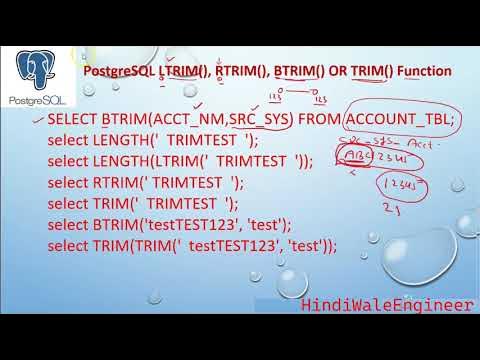 Mastering PostgreSQL String Functions: LTRIM(), RTRIM(), BTRIM(), and TRIM() - YouTube