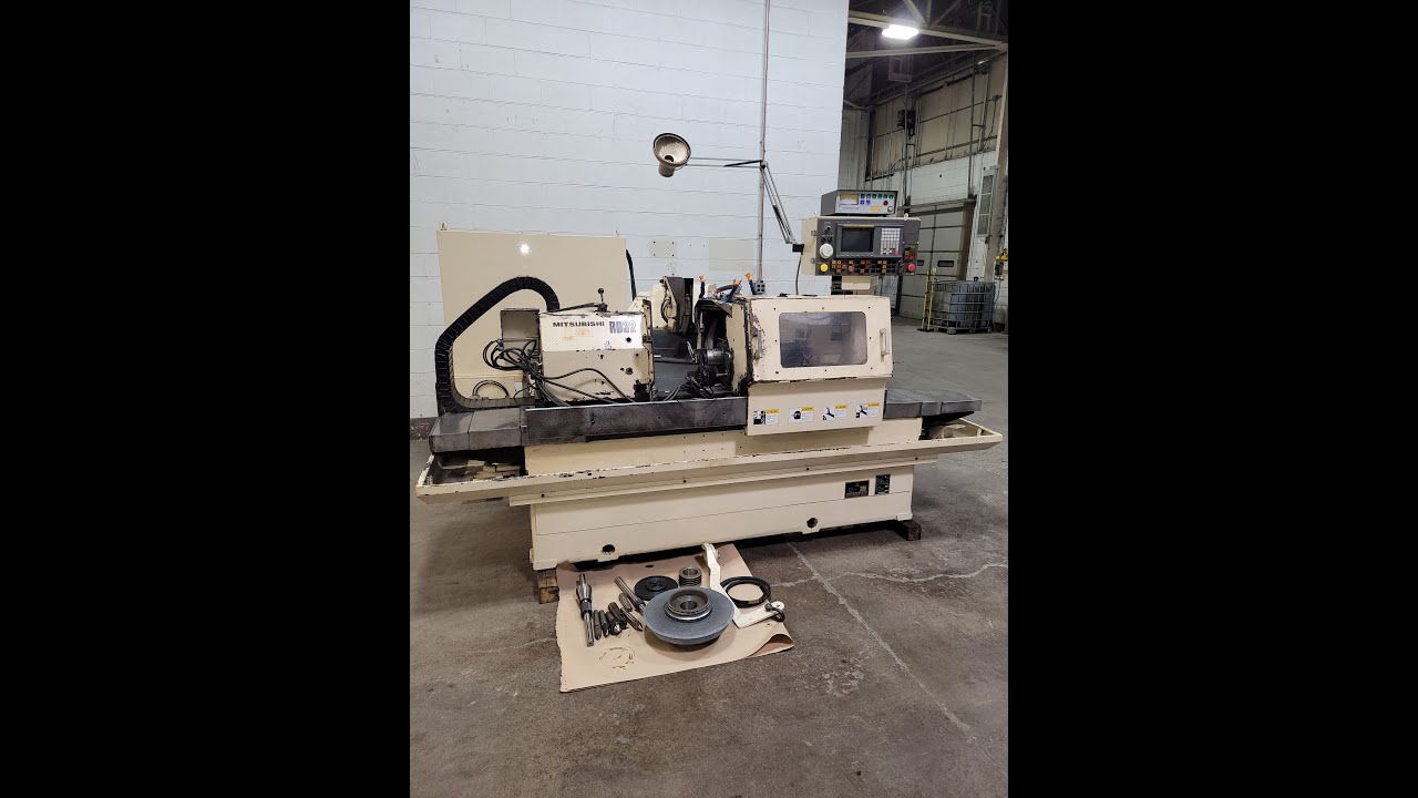 12” x 20” Mitsubishi Model RD32-B50A 2-Axis CNC Angle Head Grinding ...