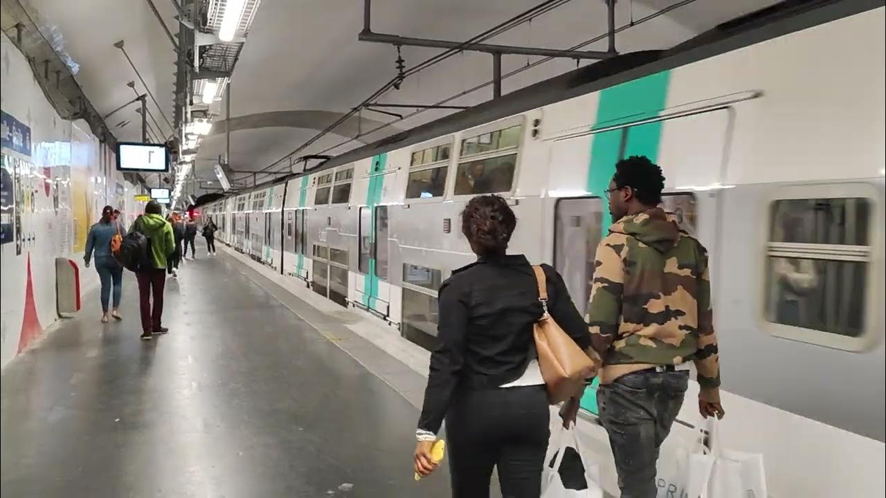 départ d'un mi 09 en gare de Charles de Gaulle étoile (RER A) - YouTube
