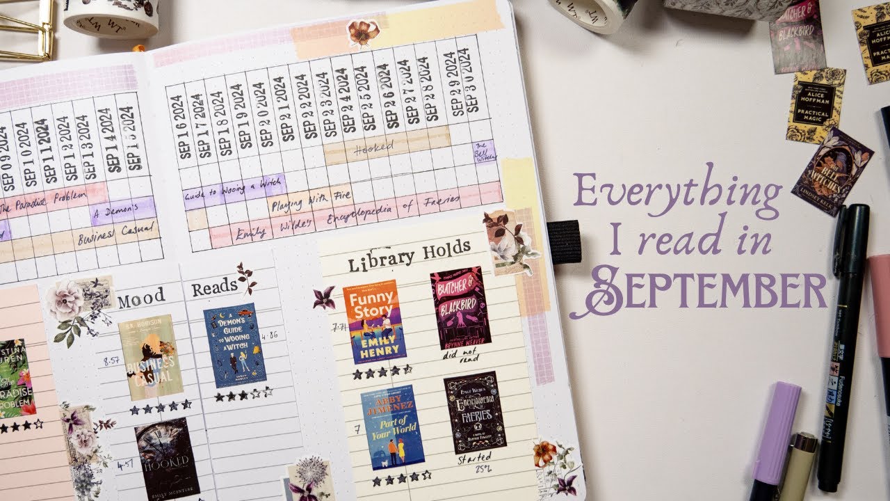 October Reading Journal Setup 📚 & What I Read in September - YouTube