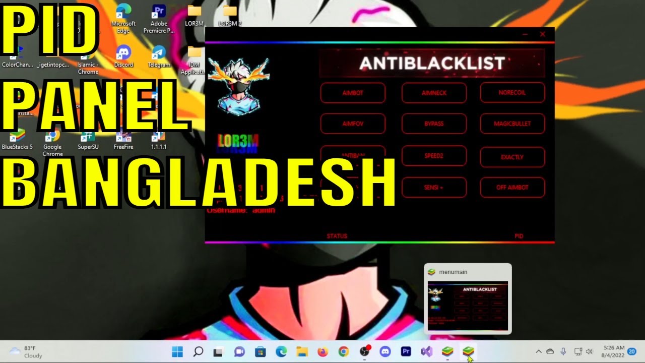 My New Auto Headshot Pc Panel Free Fire |⚠️Panel Hack Free Fire |🎯Pc FF ...
