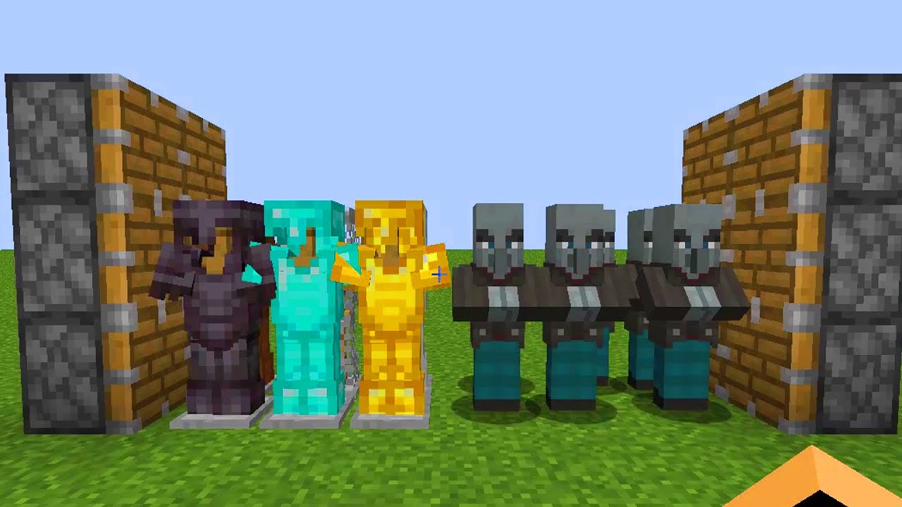 All armors + Vindicator = ??? / minecraft - YouTube