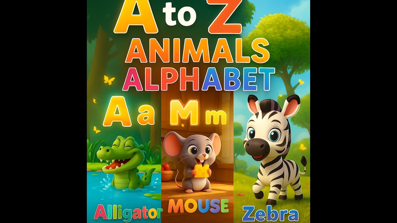 A to Z Animals Alphabet for Kids 🐊🦁 | Learn ABC with Cute Animals | Fun ...