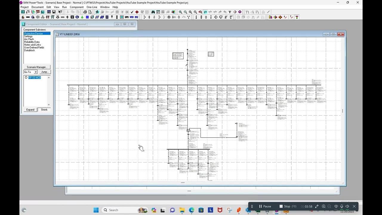 SKM PTW Creating Multiple One-Lines and Using Links - YouTube
