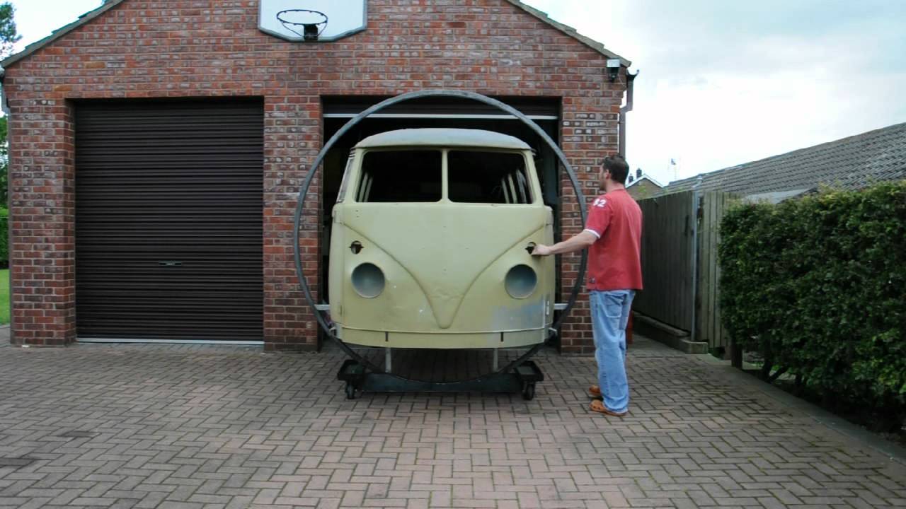 Splitscreen Camper Rollover Restoration Jig - YouTube
