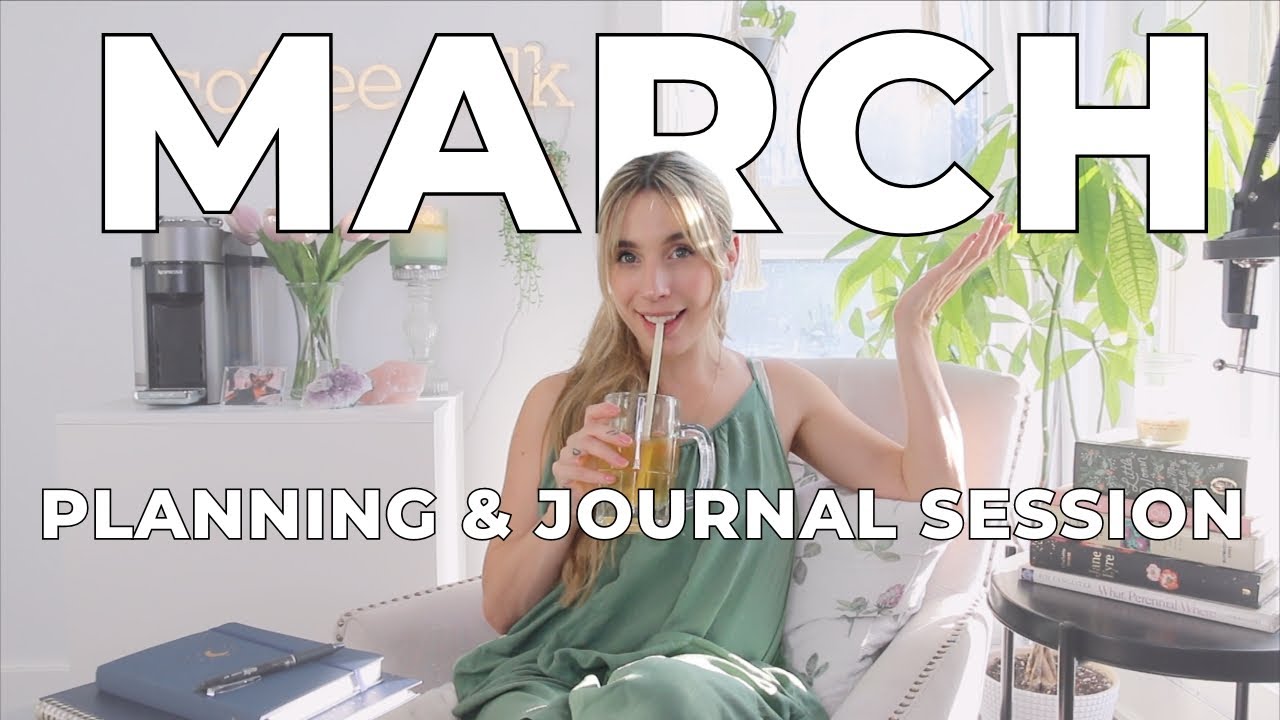 MARCH Plan w/ Me, Journal Session, Mood Board & Card Reading - YouTube
