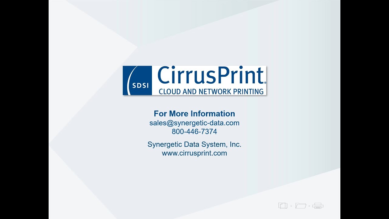 CirrusPrint®: Efficient Cloud Printing (8 April 2020) - YouTube