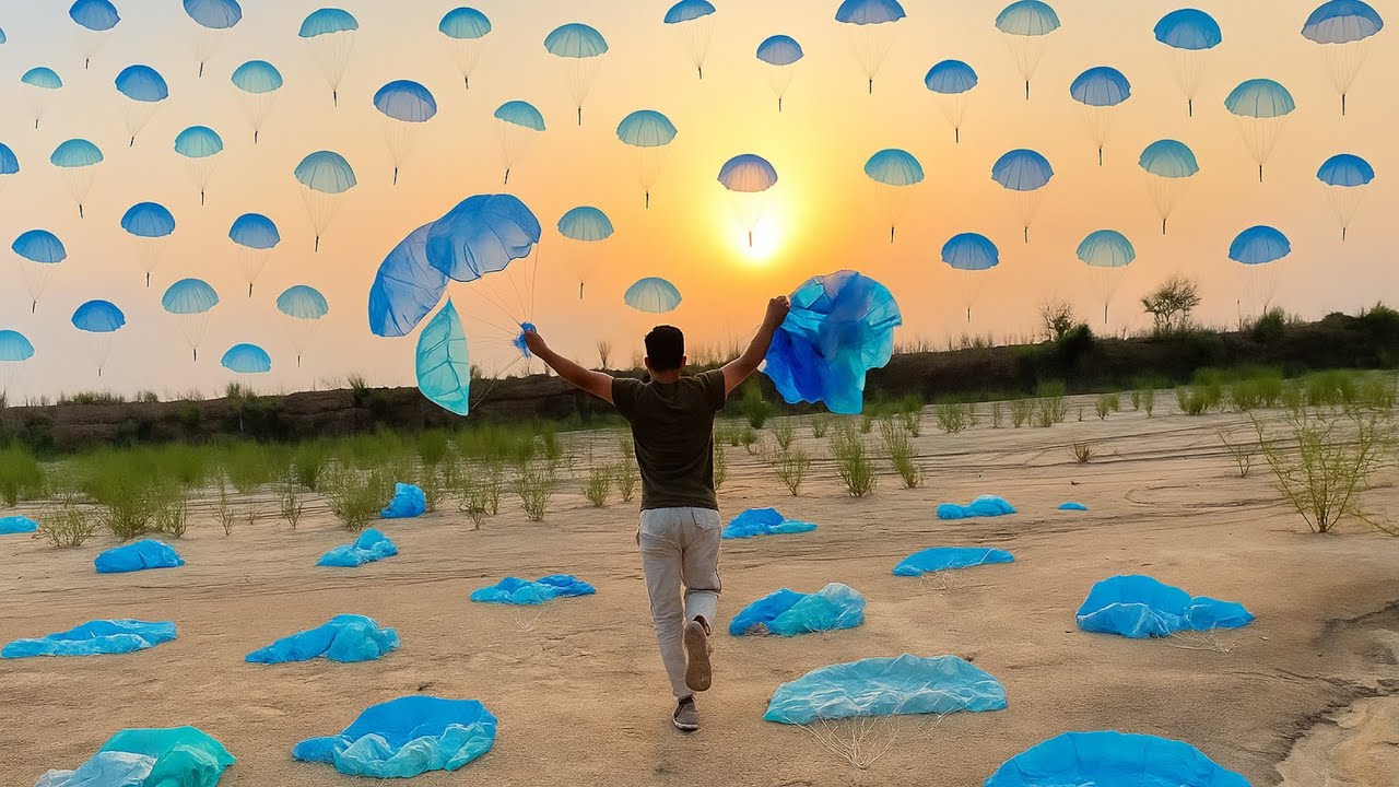 Flying 100 Parachutes…. You Won’t Believe What Happened 😱 - YouTube