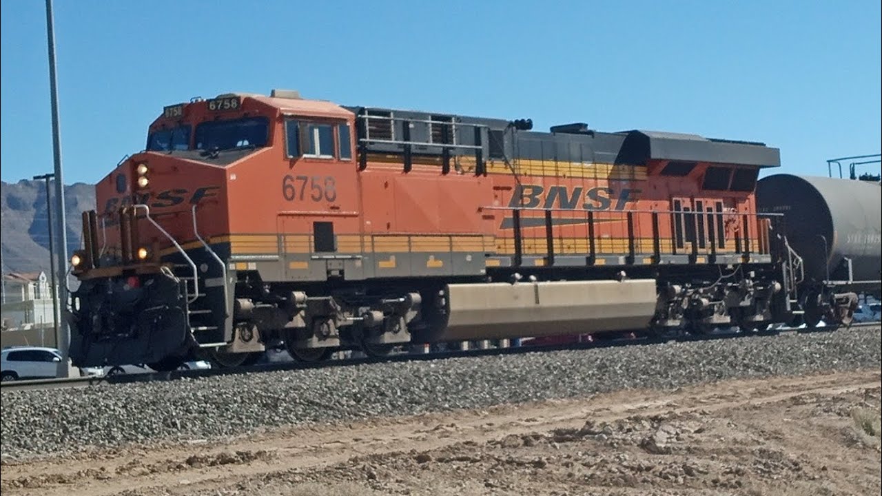 BNSF 6758 Switching And Departing In El Paso Texas With A Great K5HL 1-18-24 - YouTube