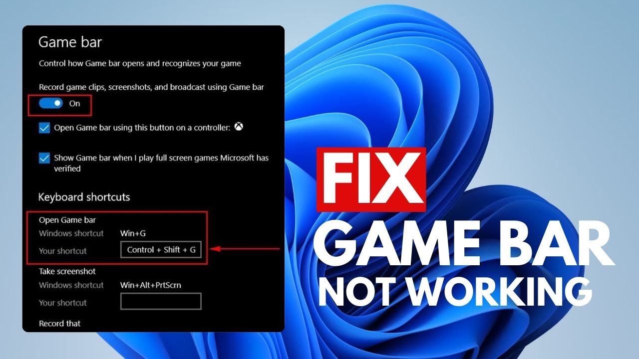 Fix Game Bar Not Working in Windows 10/11 - YouTube