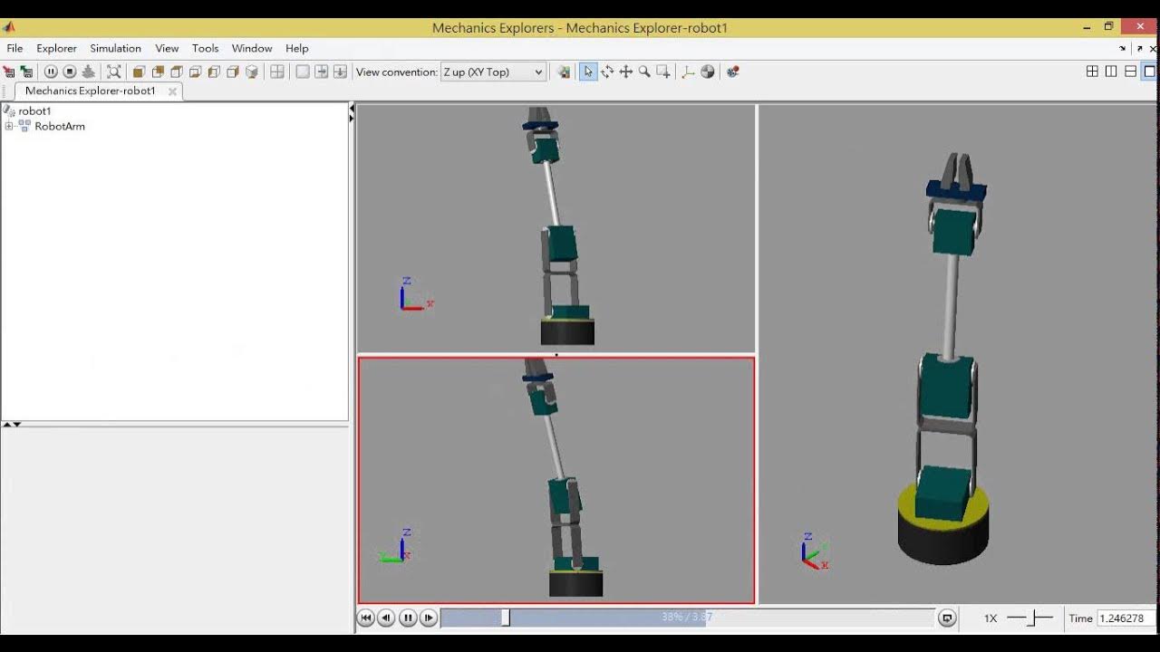 Robot Arm Simulation with SimMechanics - YouTube
