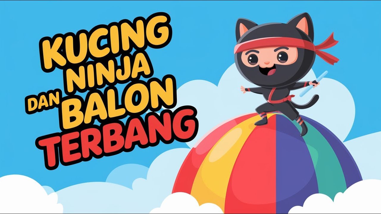 Kucing Ninja dan Balon Terbang | Video Lagu Anak-Anak | @ClipsAnak # ...