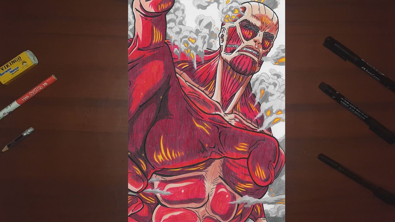 Drawing Colossal Titan | Dibujando al Titan Colosal - Shingeki no ...