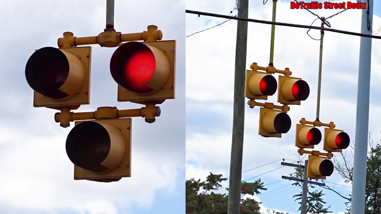 Flashing Pedestrian Hawk Signals at Crosswalk | Livernois & Chalfonte ...