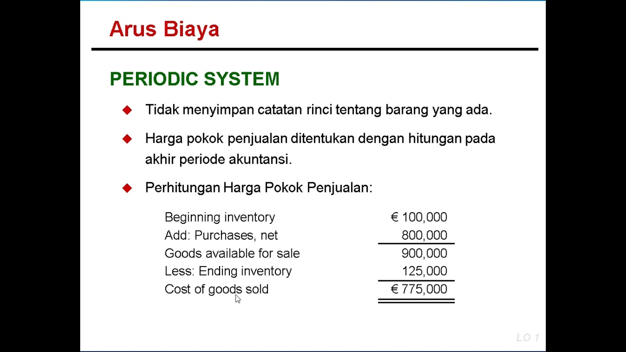 Akuntansi : Arus biaya, Harga Pokok Persediaan, Akun dan Jurnal ...