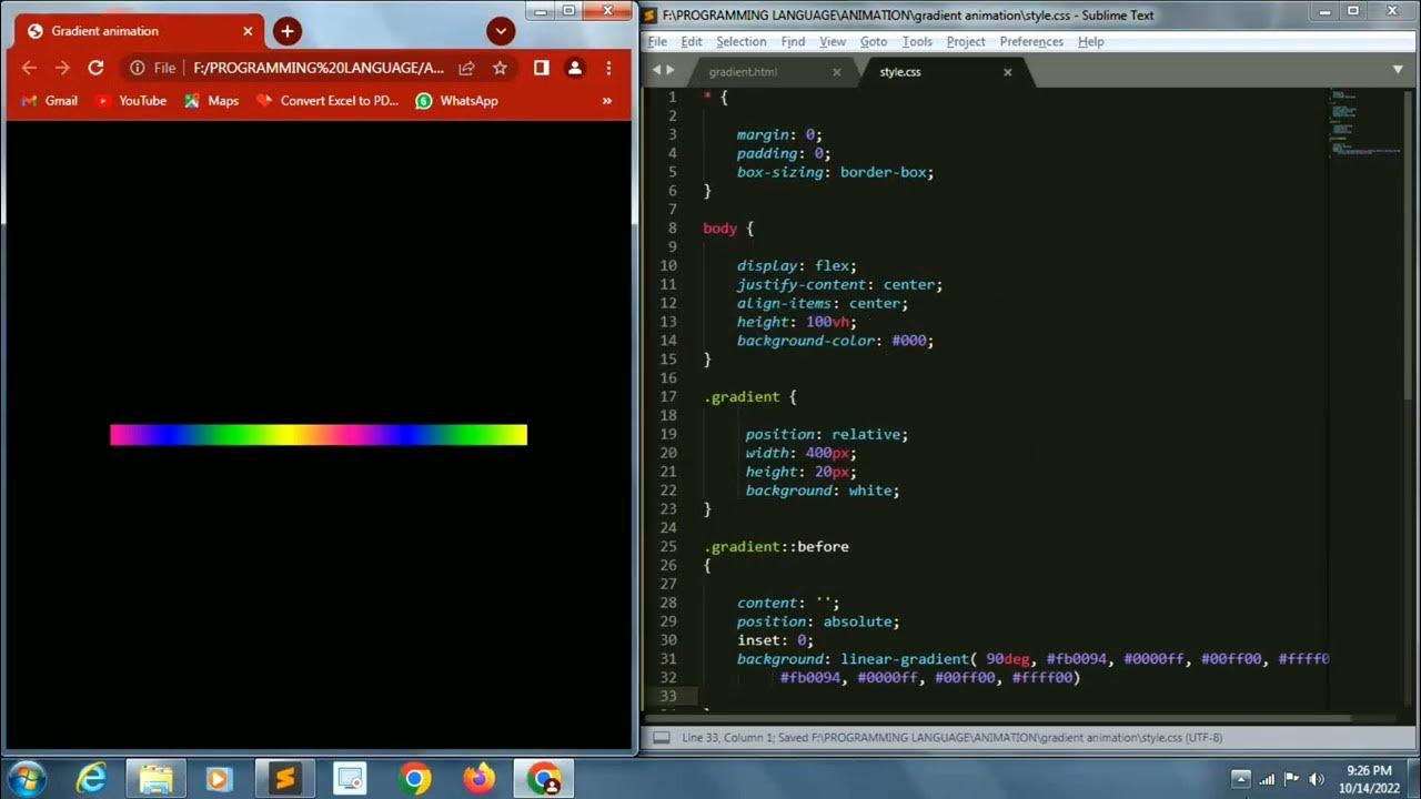 animated progress bar html css || skill bar || progress bar - YouTube
