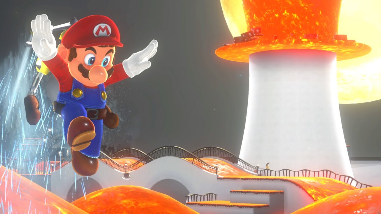 Mario Odyssey FLOOR IS LAVA with ROCKET NOZZLE from Mario Sunshine ...