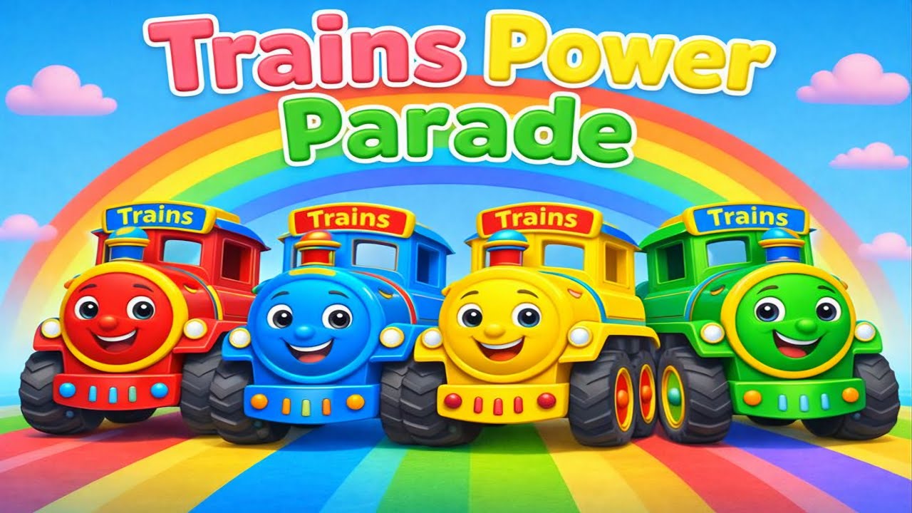 Train Colour Parade| Learn Colours with Trains|Choo Choo Colour Train ...