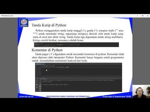 Pertemuan 2 Dasar Pemrograman Python : Sintask dan Statement - YouTube