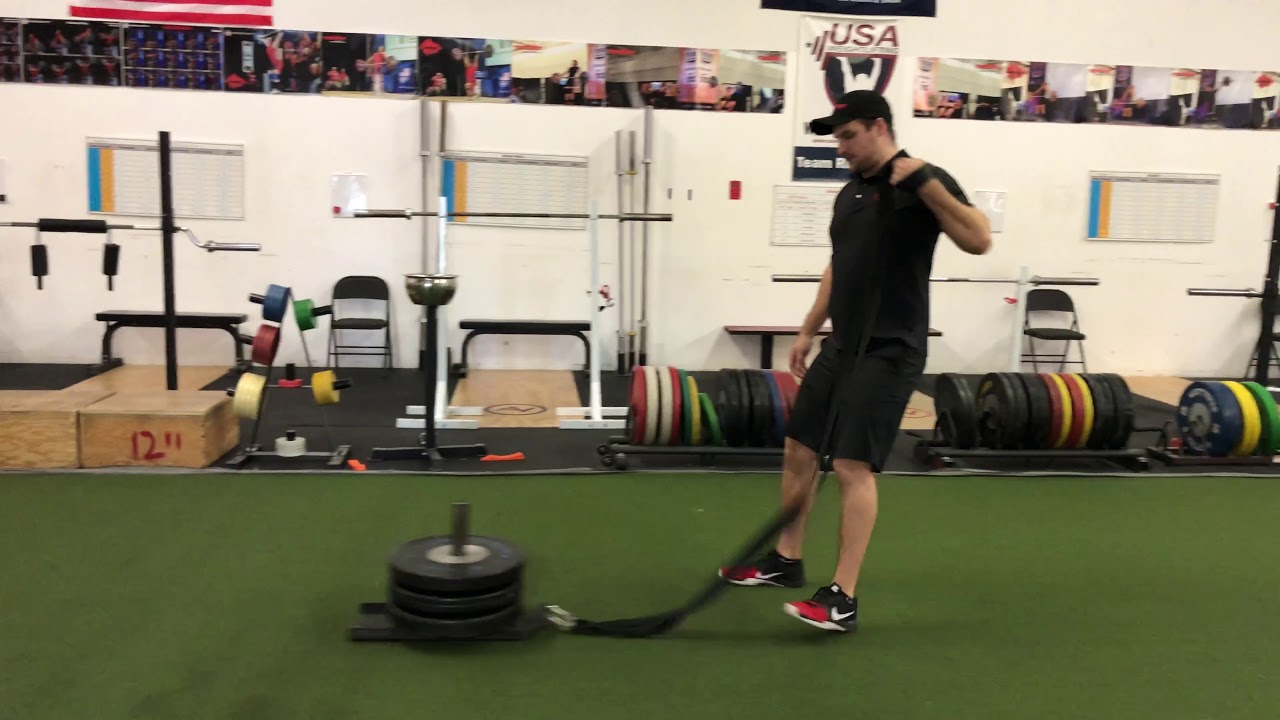 Sled Power Row Contralateral - YouTube