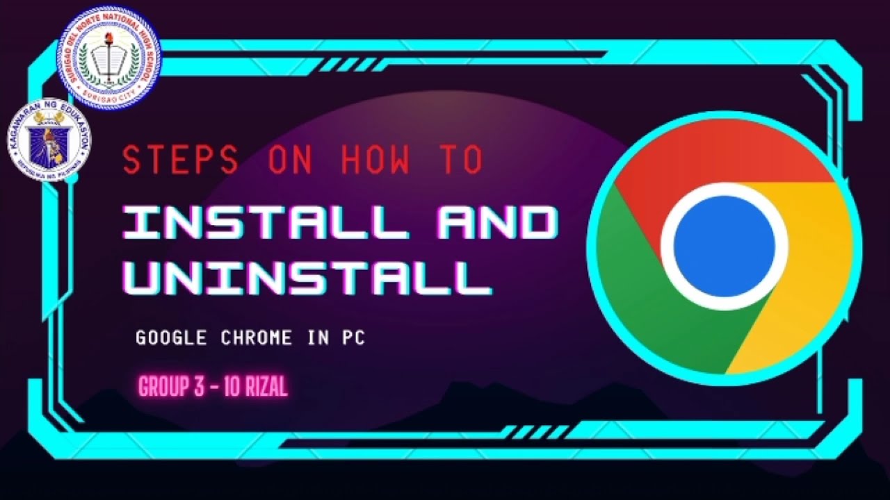STEPS ON HOW TO INSTALL AND UNINSTALL GOOGLE CHROME IN PC - YouTube