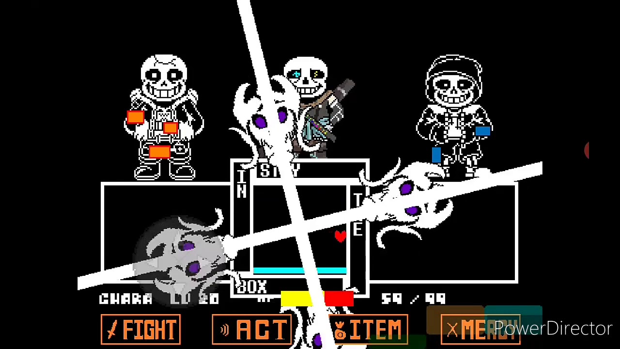 ink sans fight phase 2 attempt 1 - YouTube