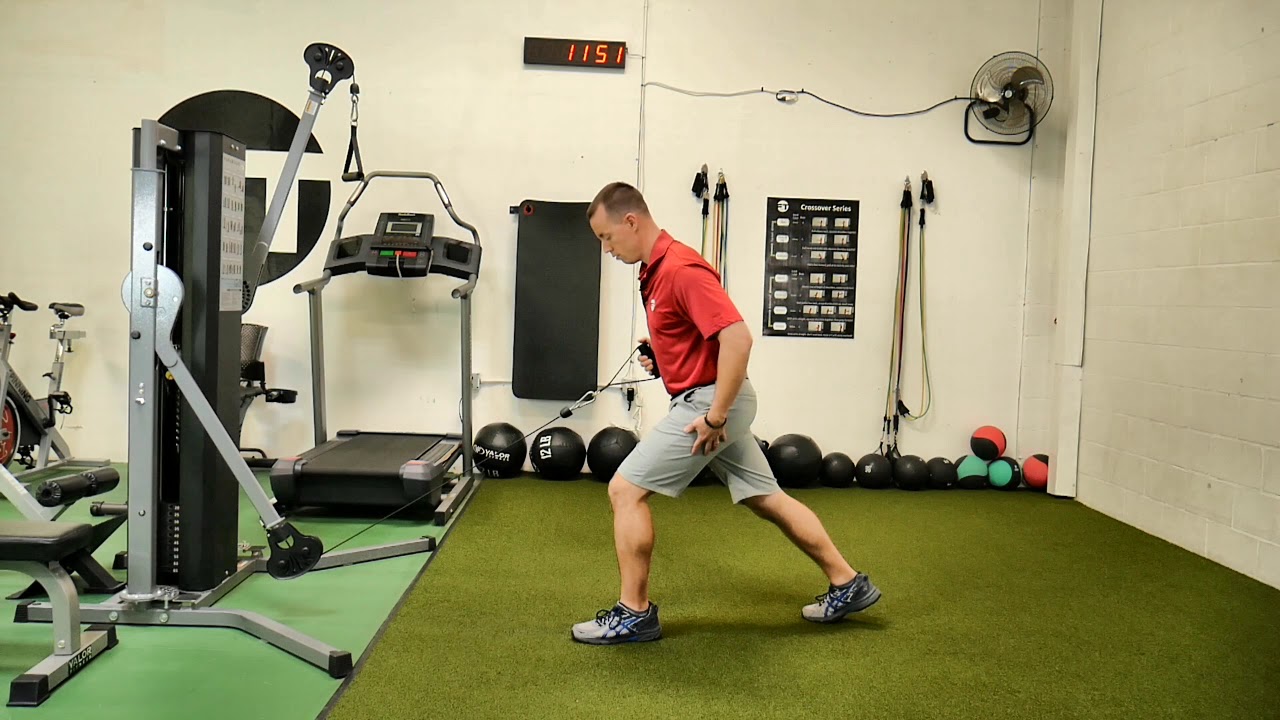 Row - Single Arm Cable Split Stance Contralateral - YouTube