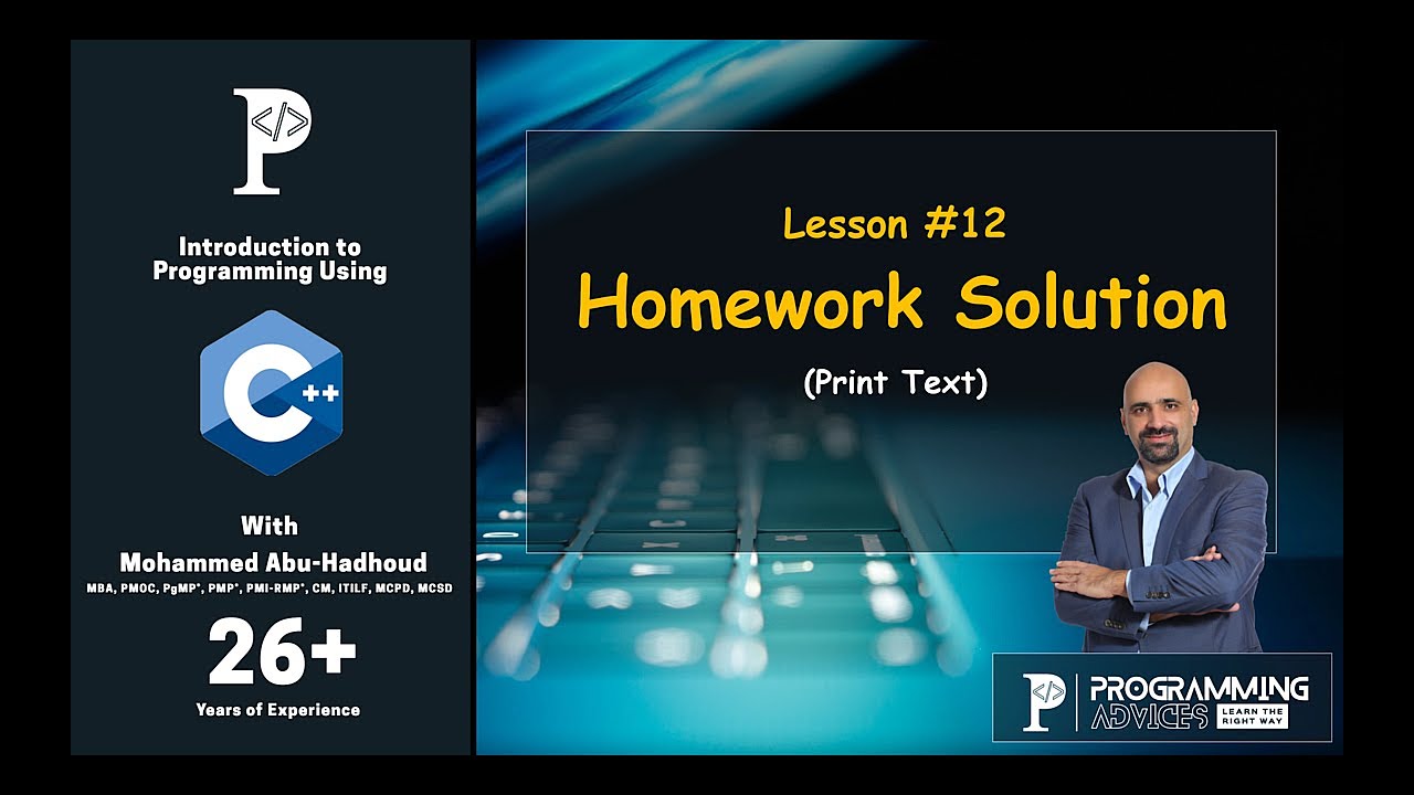 Lesson #12 - Homework Solution - YouTube