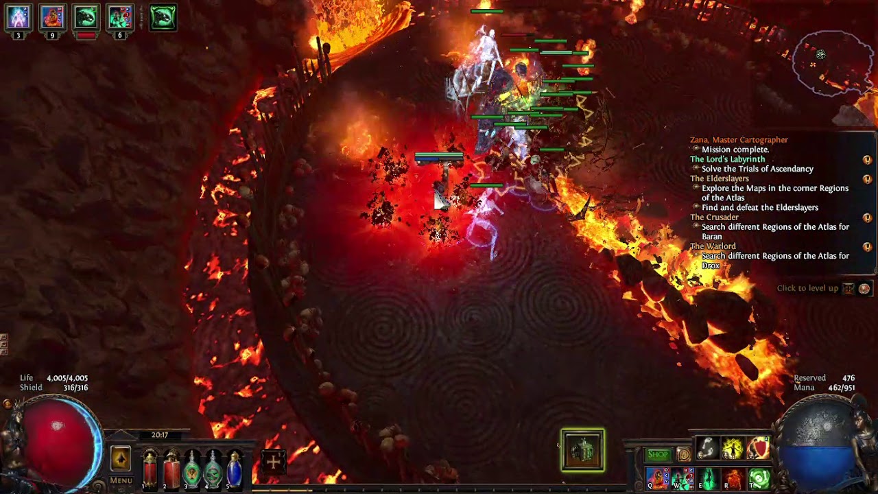 Boss fight (Caldera) w/ Necromancer Path of Exile - YouTube