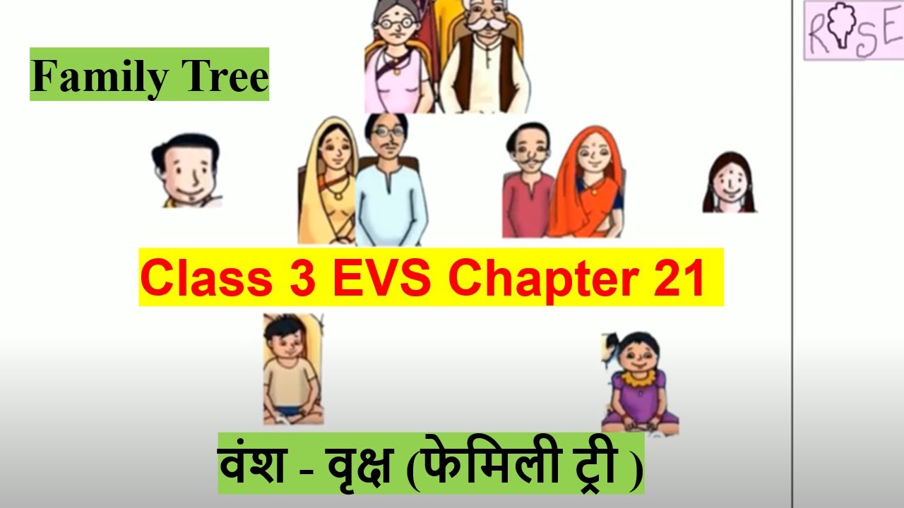 Class 3 EVS Chapter 21 | परिवार (Family) | Family Tree | वंश - वृक्ष ...
